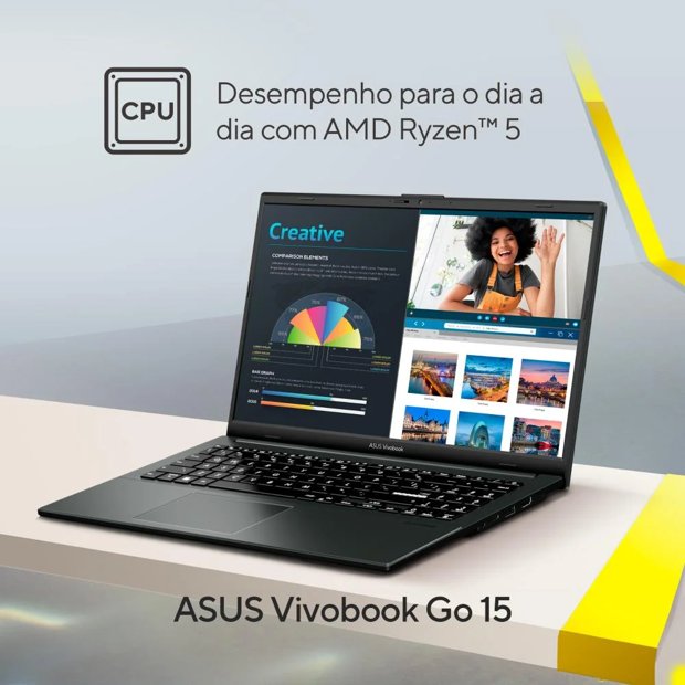 Notebook Asus Vivobook Go 15 E1504fa Amd Ryzen™ 5 7520u 8GB Ram 256gb ...