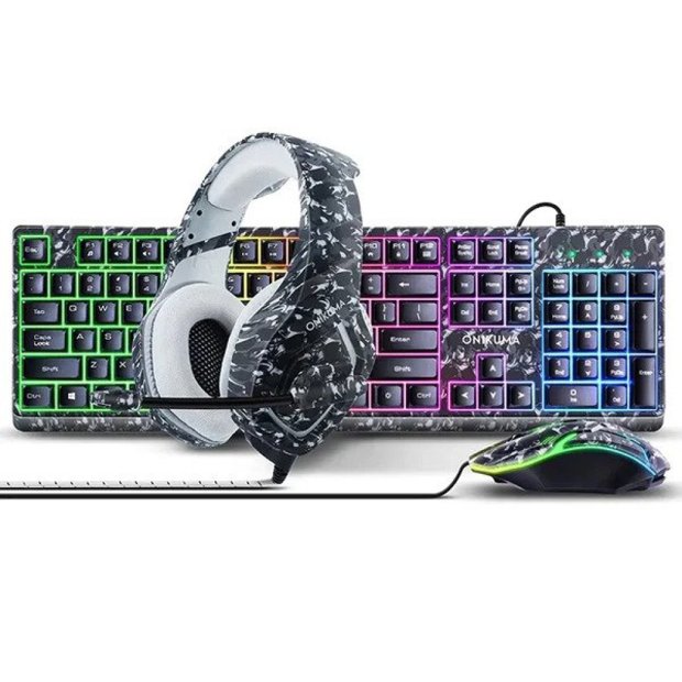 Kit Gamer com Teclado - Mouse e Headset Gamer Onikuma TZ3002 | Supremo ...