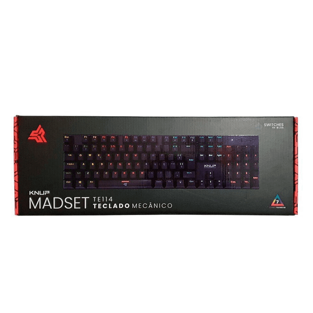 Teclado Mecânico Gamer Madset Rgb Blue Abnt2 Knup KP-TE114 | Supremo ...