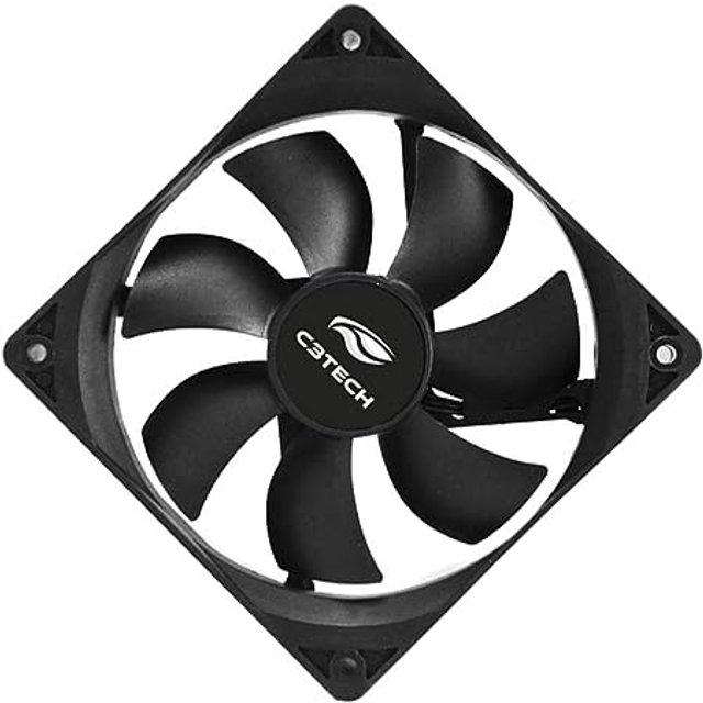 Cooler Fan C3Tech F7-100BK Storm 12x12x2.5 cm Preto - Rolamento FDB 12v ...
