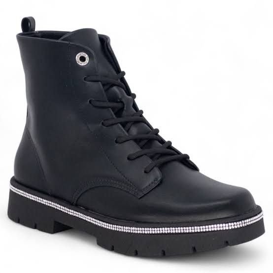 BOTA COTURNO VIZZANO BRILHO PRETA | Wolf Premium