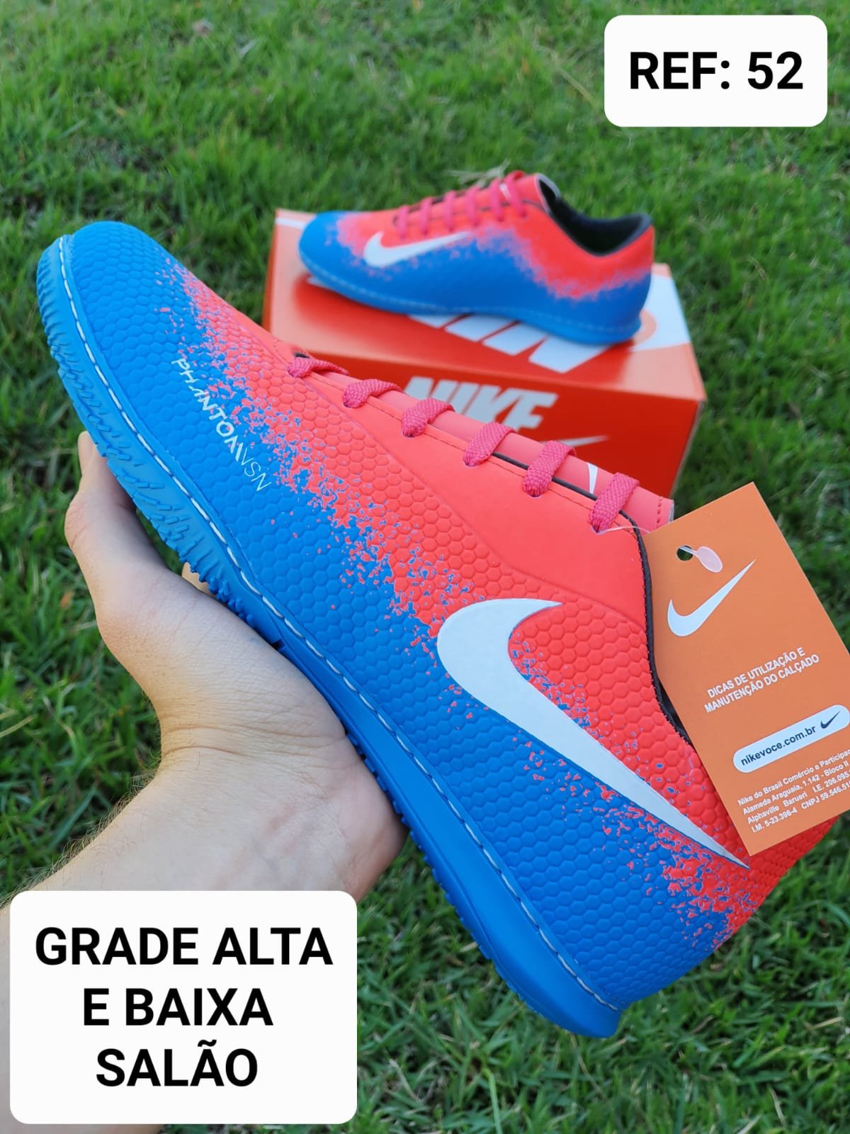 CHUTEIRA FUTSAL PHANTON AZUL/ROSA | Wolf Premium