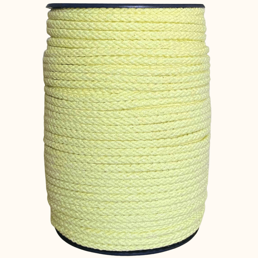 Cordão Duplo de Algodão 3mm - Amarelo Baunilha | Boho Cordões