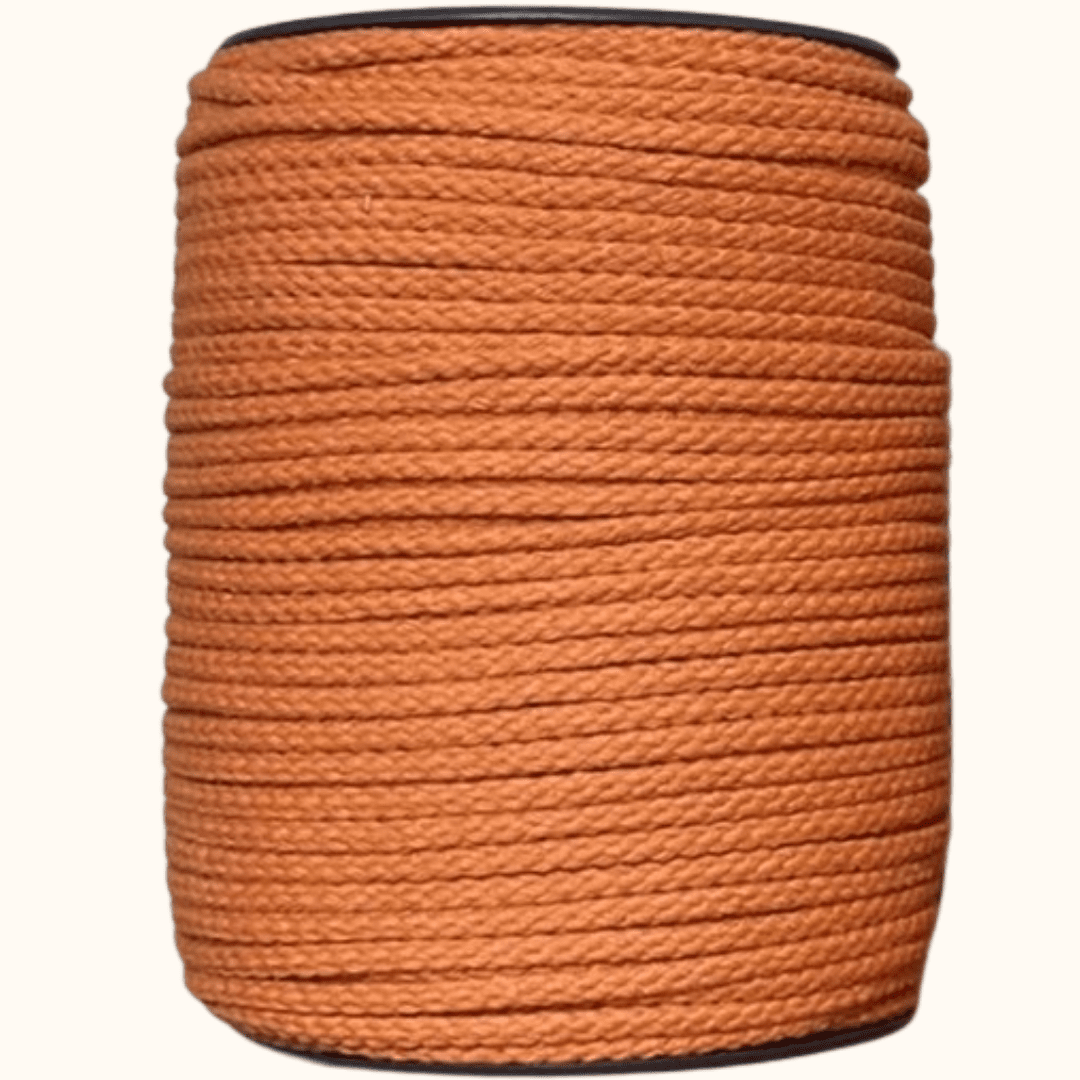 Cordão Duplo de Algodão 3mm - Ferrugem | Boho Cordões