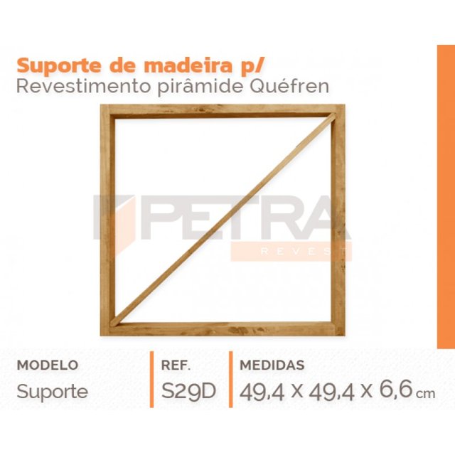 S29D - SUPORTE DE MADEIRA COM TRAVESSA P/ PIRÂMIDE QUÉFREN P/ FÔRMA F29 ...