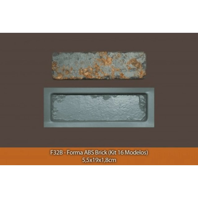 F32B - FÔRMA ABS BRICK (KIT COM 16 MODELOS) | Petra Revest