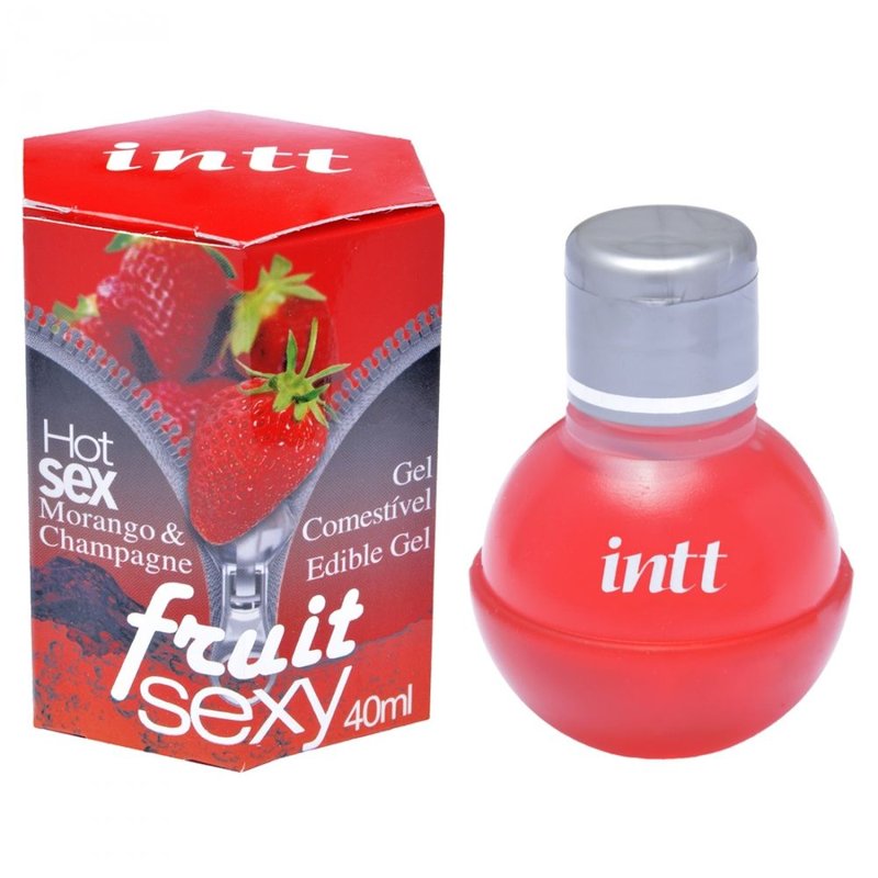 Gel Térmico Beijável Fruit Sexy Hot Morango E Champagne 40ml Intt Hot Sex Shop
