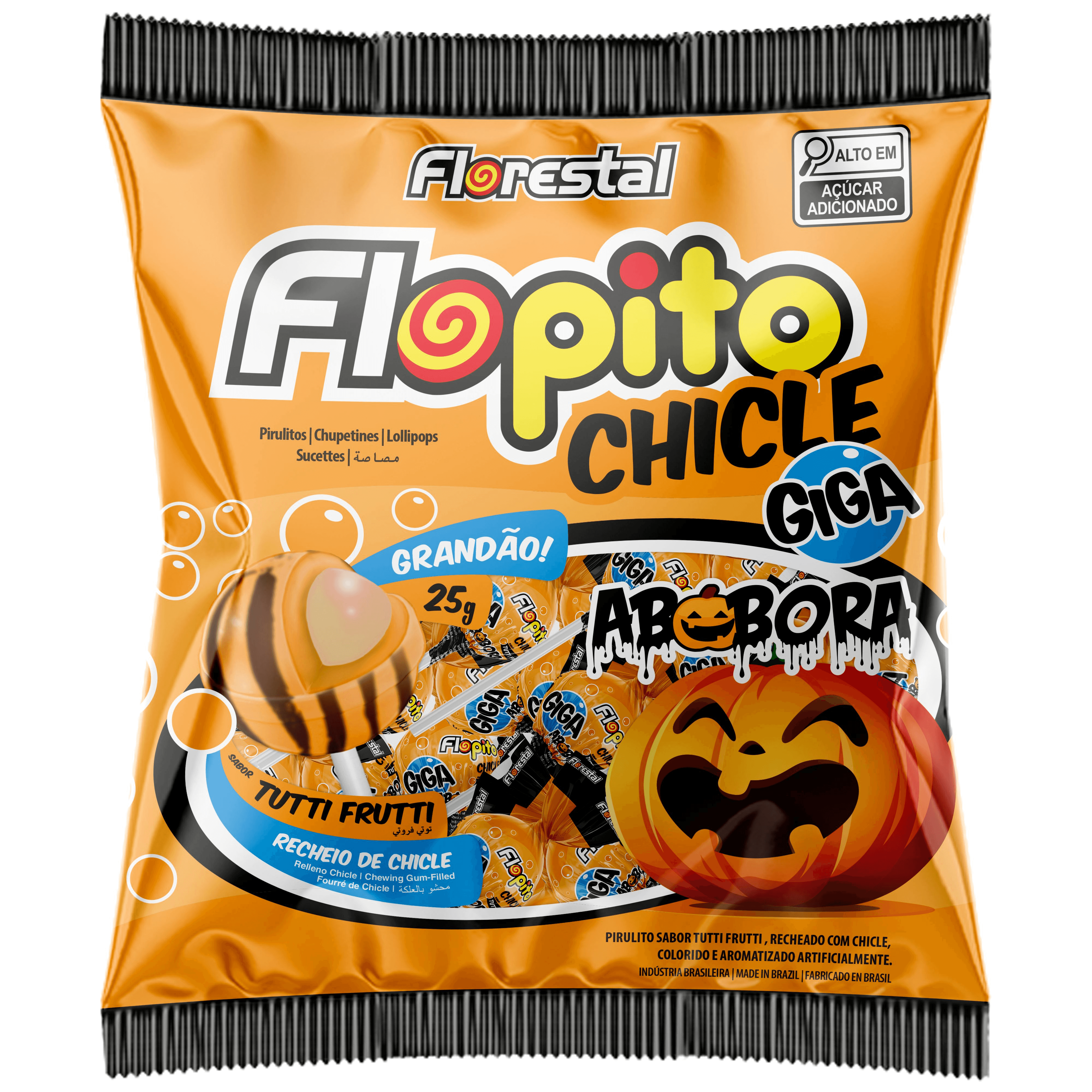 Pirulito Flopito giga abóbora 600g | Florestal Candies