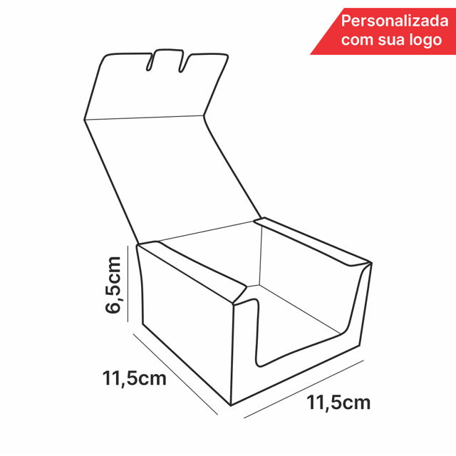 Caixa Box 'Janela' (11,5x11,5x6,5cm) - Personalizado | Garden embalagens