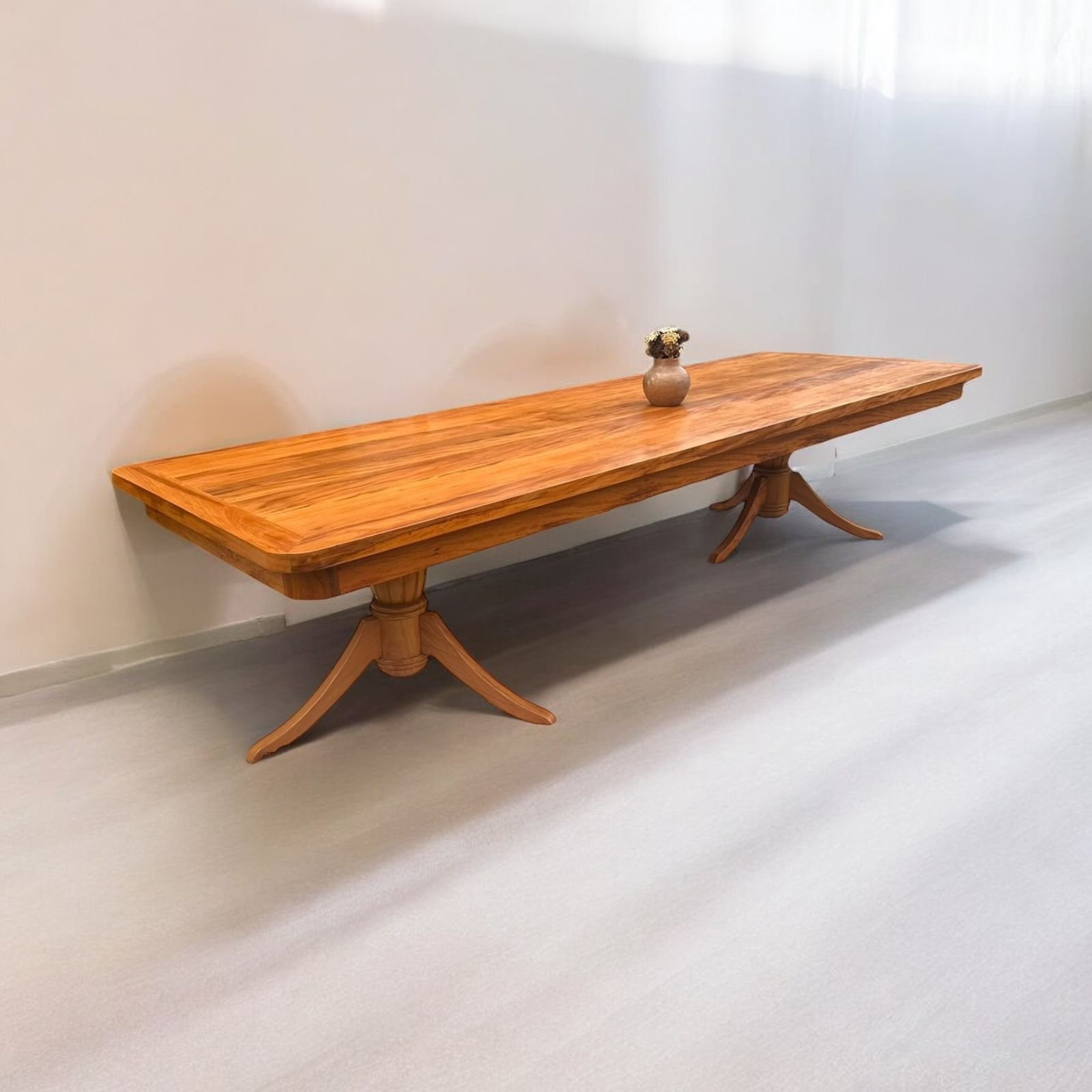 Mesa de Jantar retangular madeira maciça demolição Premium | K&E Móveis ...