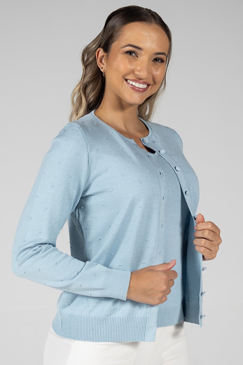 Casaco Tricô Clássico Poás em Relevo | Bonneterie | Bonneterie | Tricôs ...