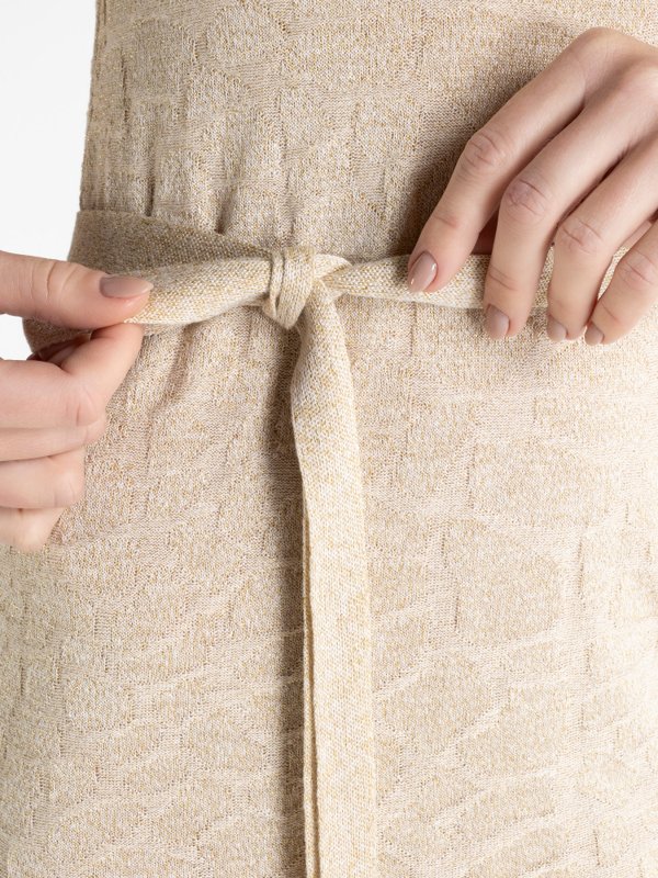 VESTIDO ANIMAL PRINT COM BRILHO VISCOSE | Bonneterie | Tricôs Premium