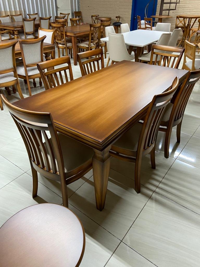 Conjunto mesa retangular com 6 cadeiras ISO-805 | Gramado Haus