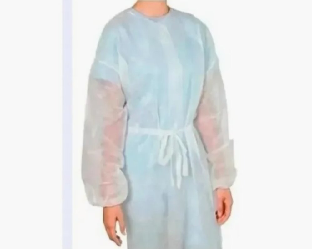 Avental Branco C/Punho 20gr Pct10 Luvix | Loja Espaço Saúde Material ...