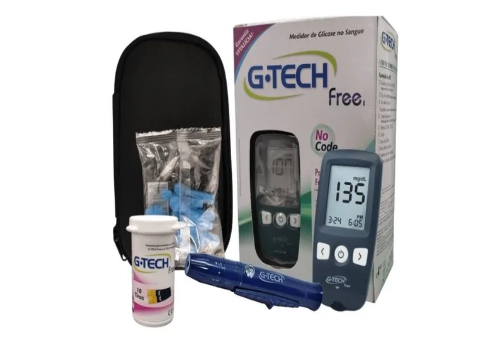 Kit Medidor de Glicose G Tech Free 1 completo - G Tech | Espaço Saúde ...