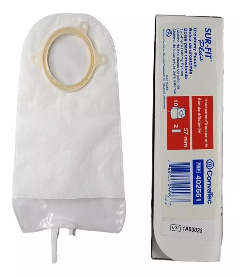 Sur-fit Plus Bolsa de Urostomia Transparente - Convatec | Espaço Saúde ...