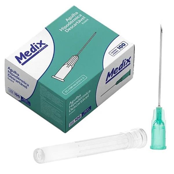 Agulha 25 X 0,8 mm Medix 21G Descartável caixa 100 unid | Loja Espaço ...