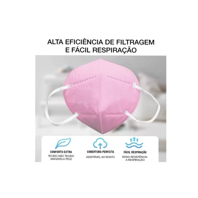 Mascara KN95 Rosa MRLP | Espaço Saúde Material Hospitalar