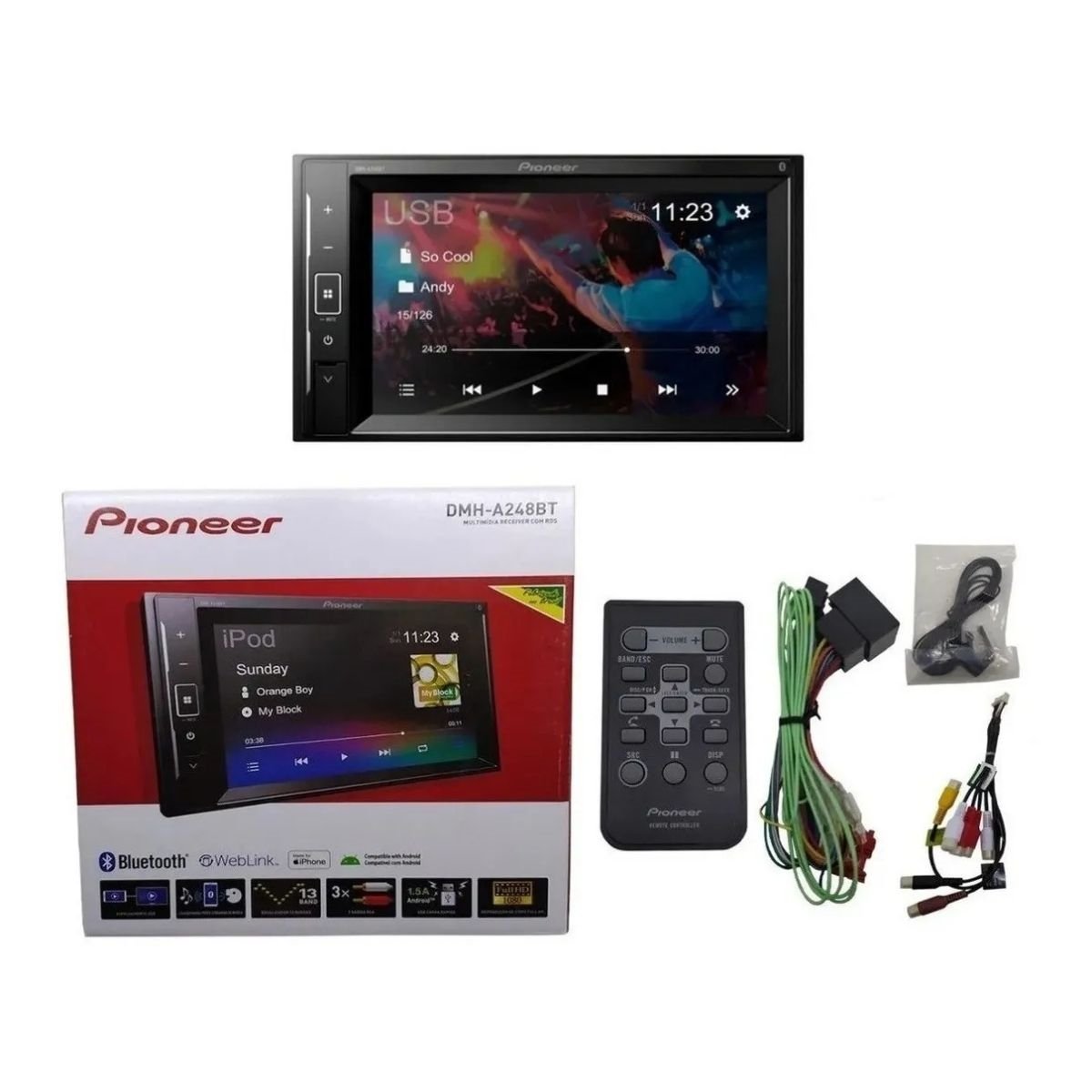 DVD PIONEER 2 DIN DMH-A248BT | GRUPO YMA