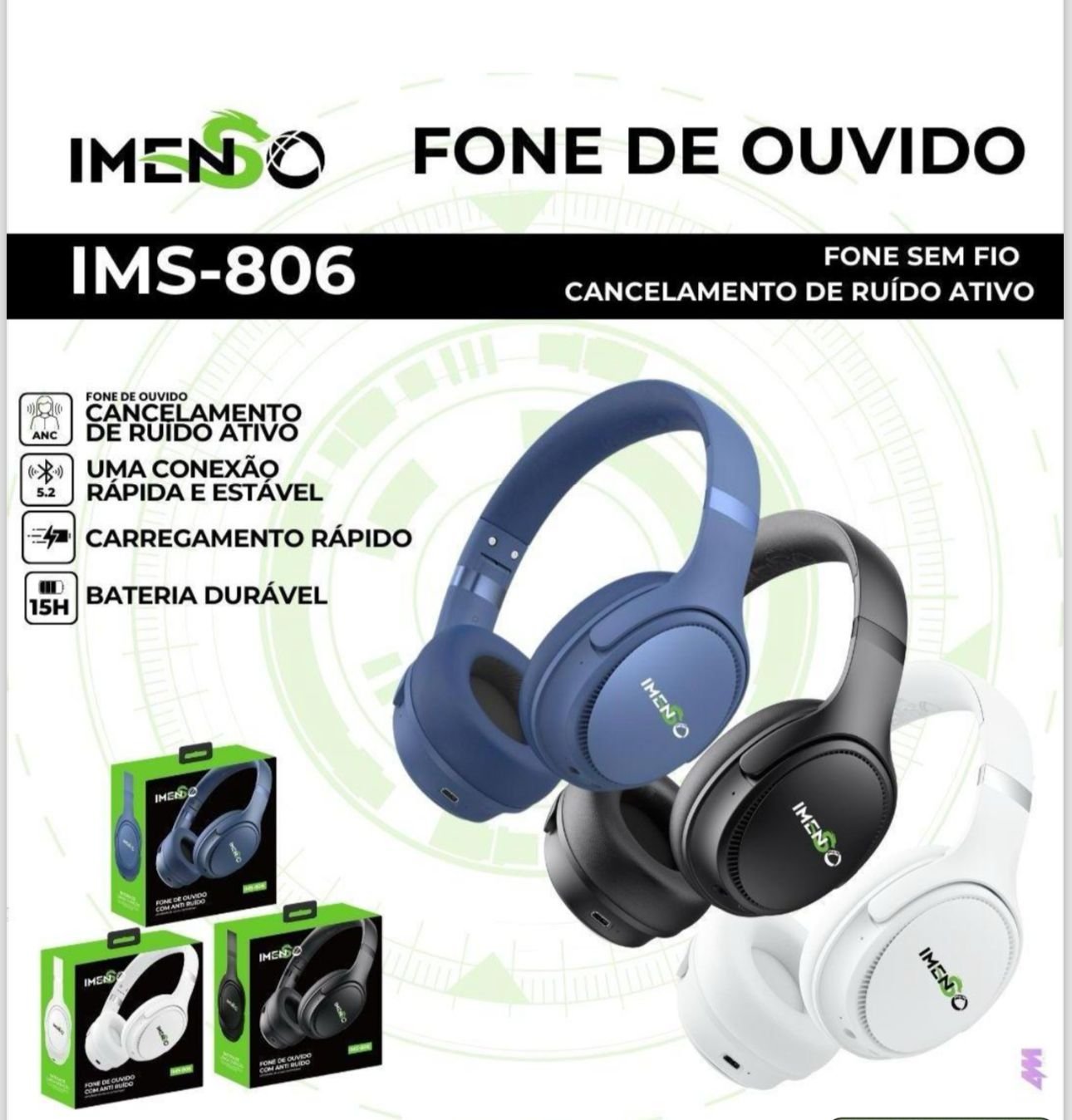 FONE DE OUVIDO COM ANTI RUÍDO IMENSO IMS-806 | GRUPO YMA