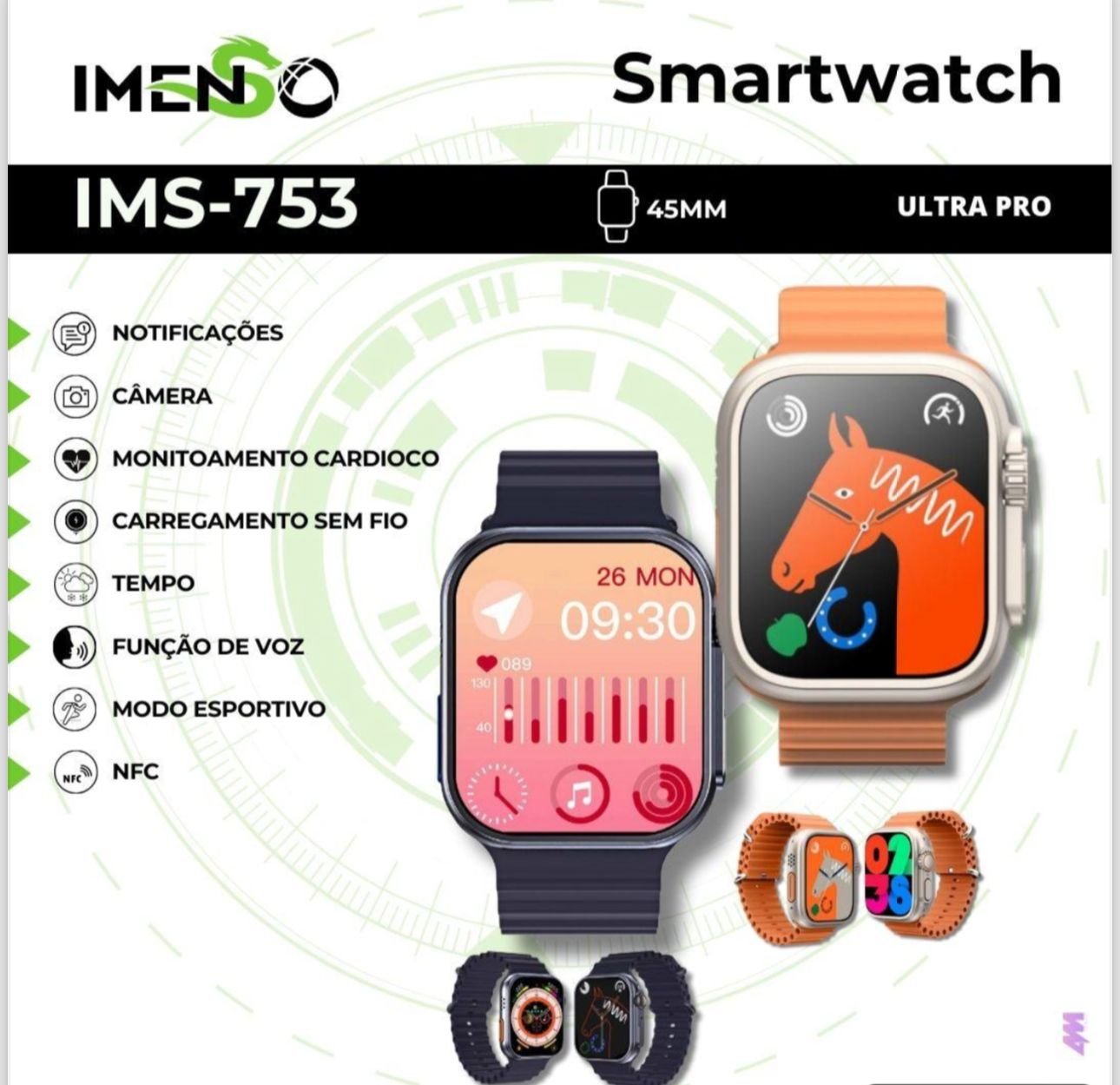 RELOGIO ULTRA PRO 49MM IMENSO IMS-753 | GRUPO YMA