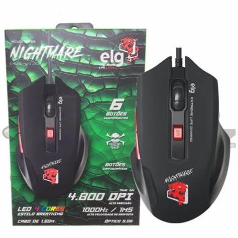 MOUSE GAMER ELG MGNM NIGHTMARE COM FIO | GRUPO YMA