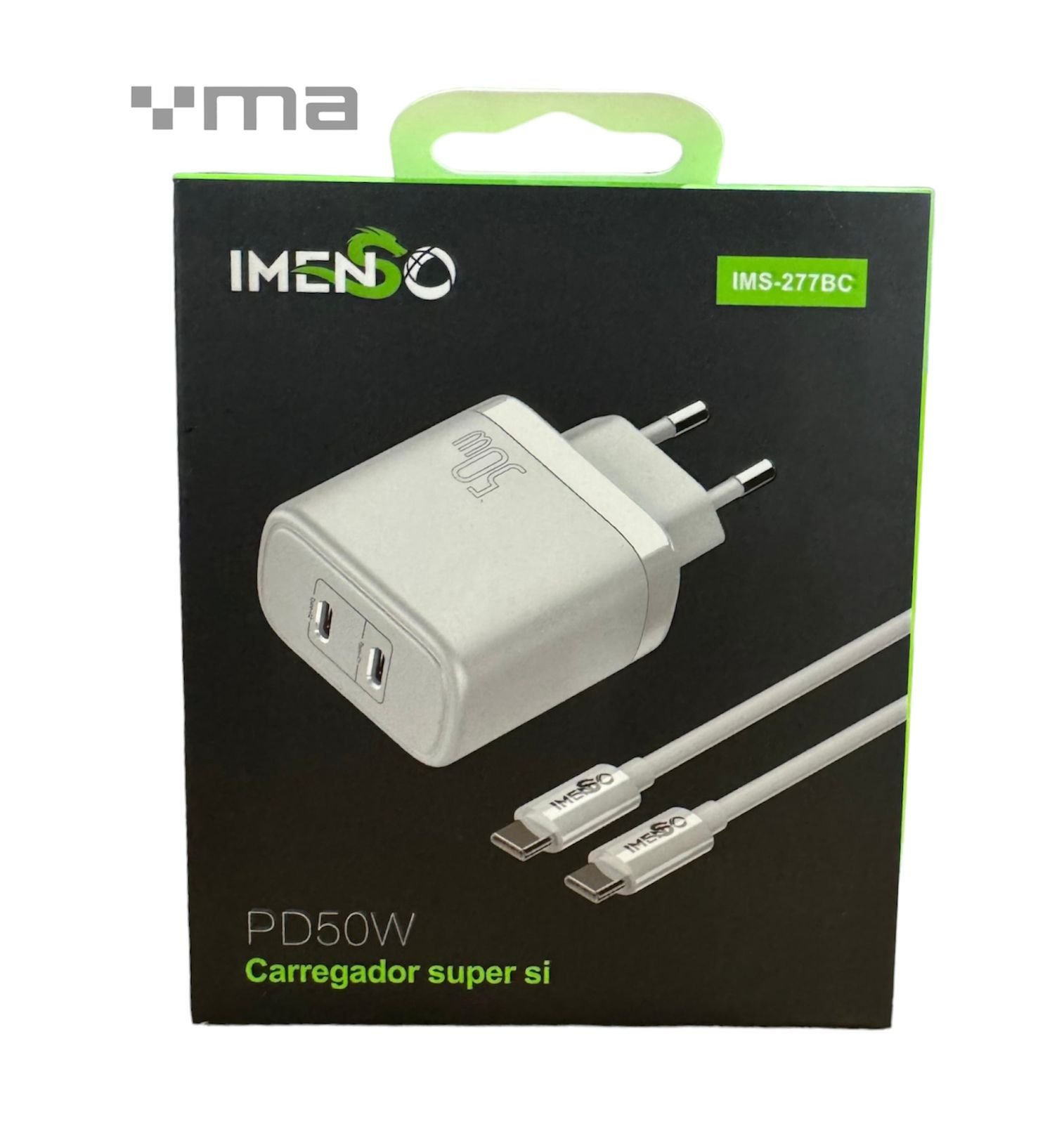 CARREGADOR IMENSO USB-C SAIDA DUPLA PD50W IMS-277BC | GRUPO YMA