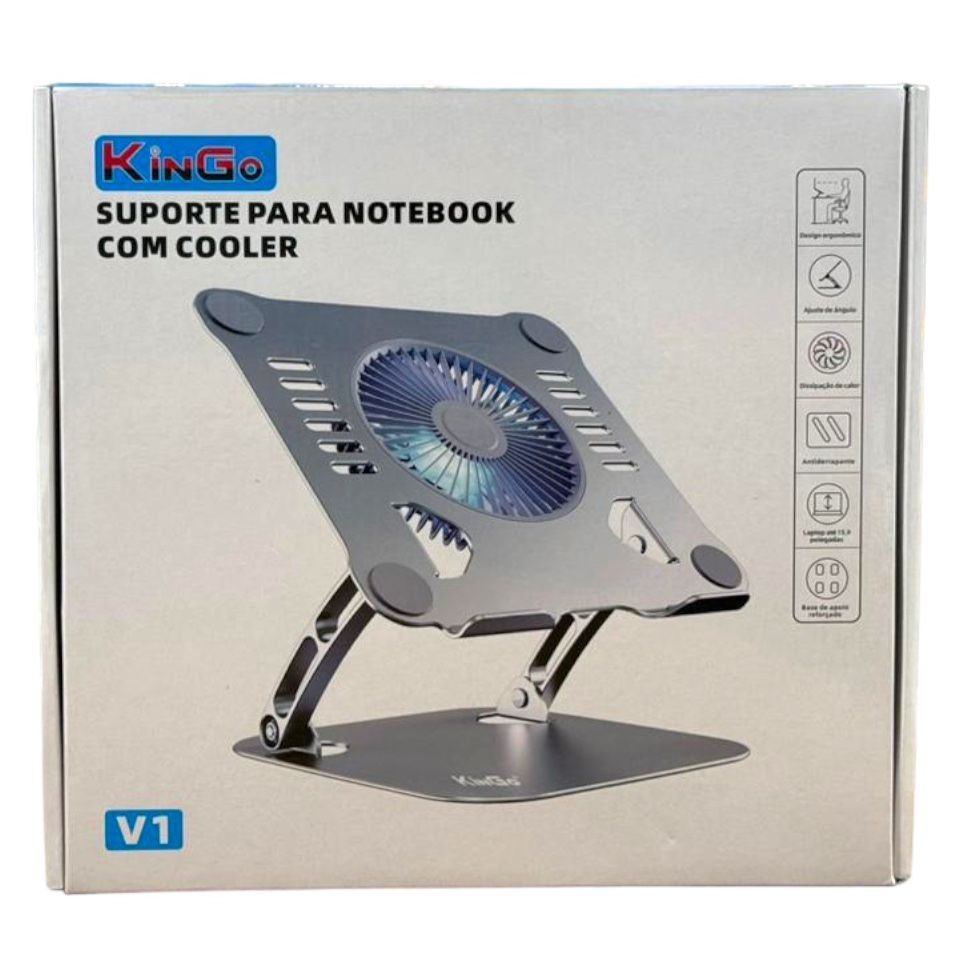 SUPORTE PARA NOTEBOOK COM COOLER KINGO V1 | GRUPO YMA
