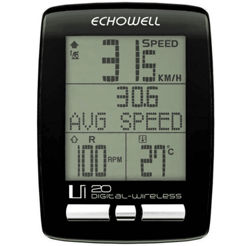CICLOCOMPUTADOR 30F ECHOWELL UI-20 S/FIO C/CADÊNCIA/RPM | Pedalokos ...