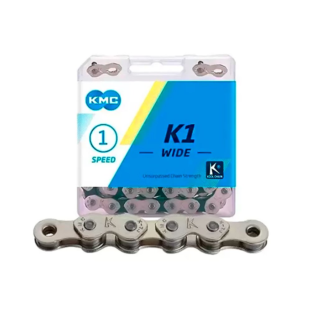 CORRENTE KMC K1 WIDE KOOL CHAIN 1/2X1/8 GROSSA 112 ELOS - CROMADO ...