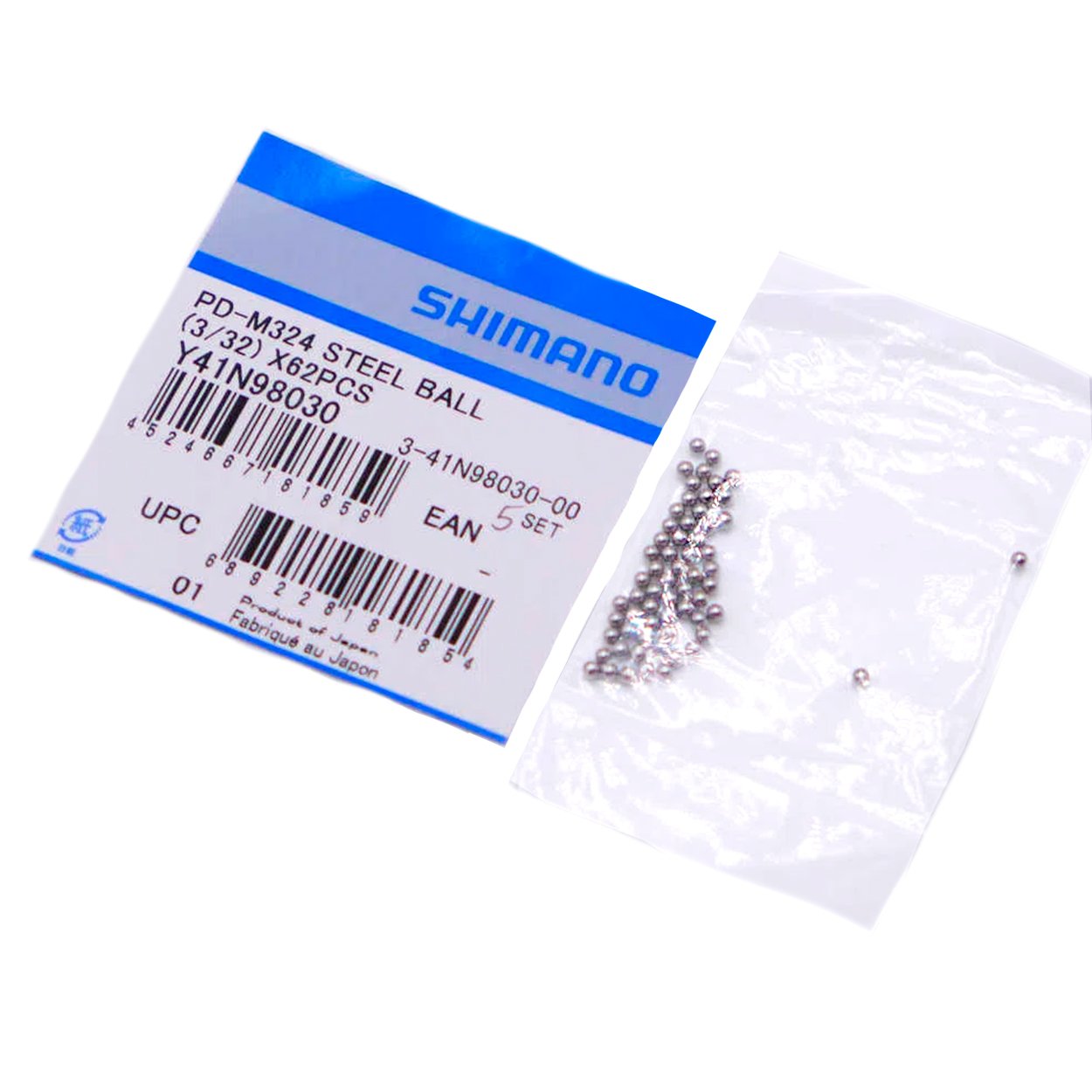ESFERAS DE ACO 3/32 PARA SHIMANO PD-M324 62 PECAS | Pedalokos Bike Shop