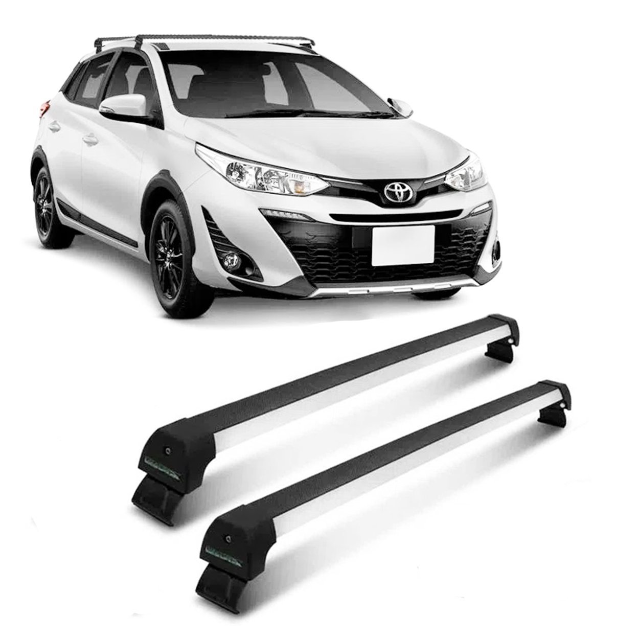 RACK LONG LIFE ALUM. P/ YARIS HATCH/SEDAN (AARIS) | Pedalokos Bike Shop