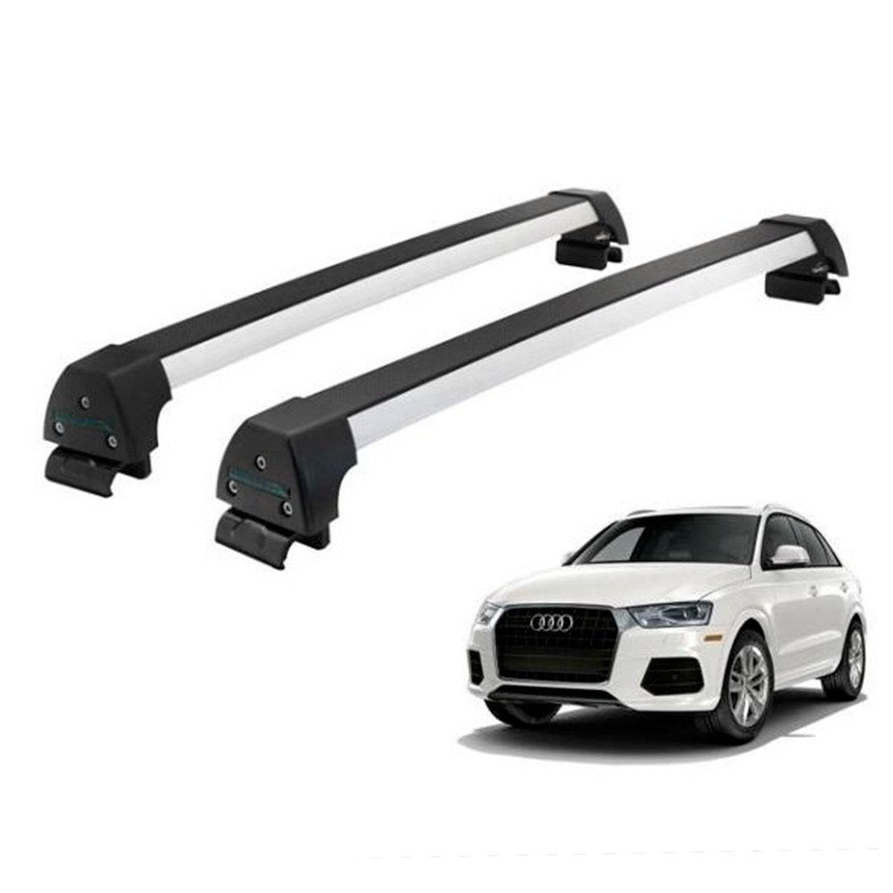 RACK LONG LIFE SPORT ALUM. PRATA P/ AUDI Q3 C/ LONGARINA - 2012 A 2018 ...
