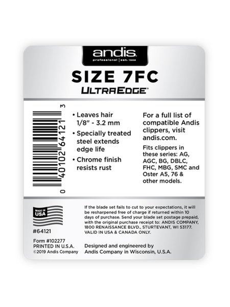 Lâmina Tosa Andis 7FC - Ultraedge | Assispet