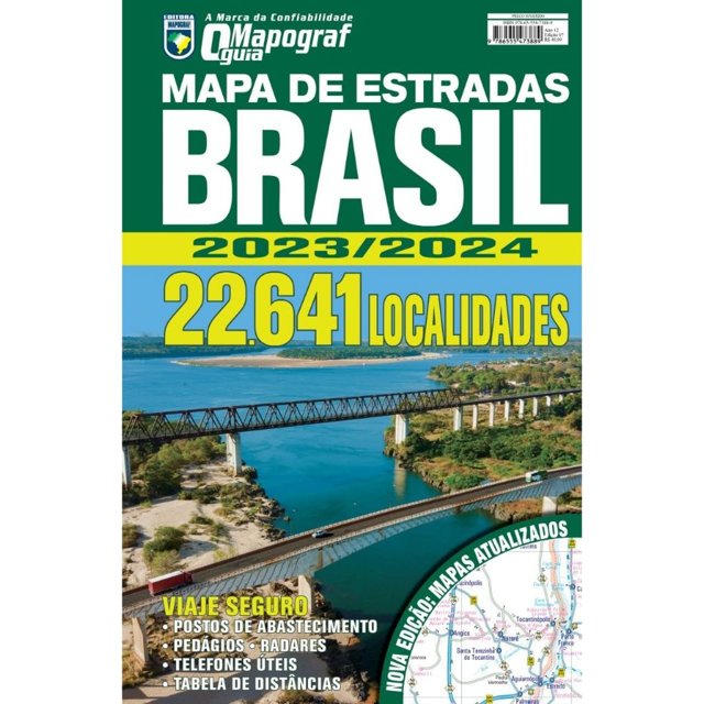 Guia Mapograf Mapa de Estradas Brasil 2023/2024 - Mapas Gigantes | TEM ...