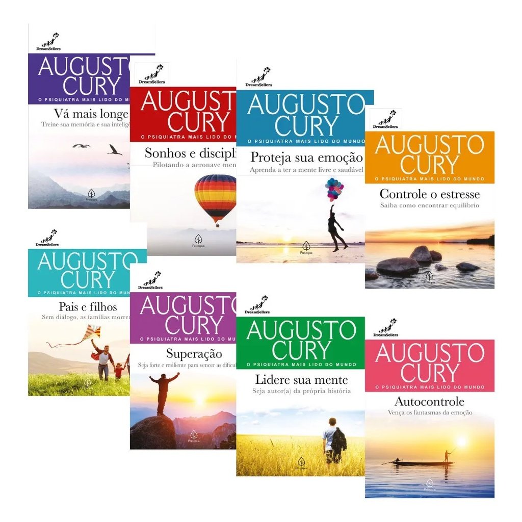 KIT C/8 LIVROS - AUGUSTO CURY - COLEÇÃO COMPLETA | TEM DE TUDO GUARULHOS