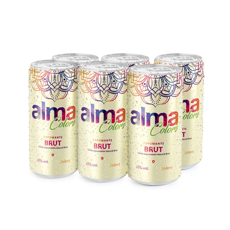 Espumante Brasileiro em lata Alma Colors Brut - PAC com 6 | Winedoc ...