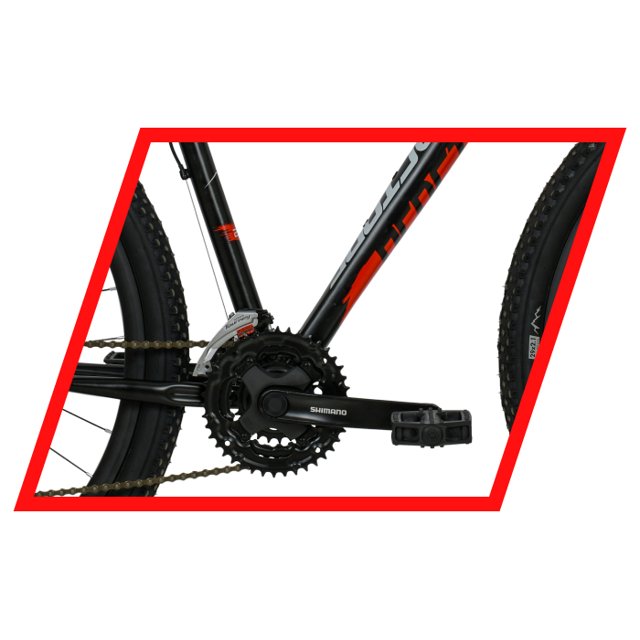 Bicicleta Redstone Taipan 3X8V Preto Fosco/Vermelho/Branco 2022 | Tech ...