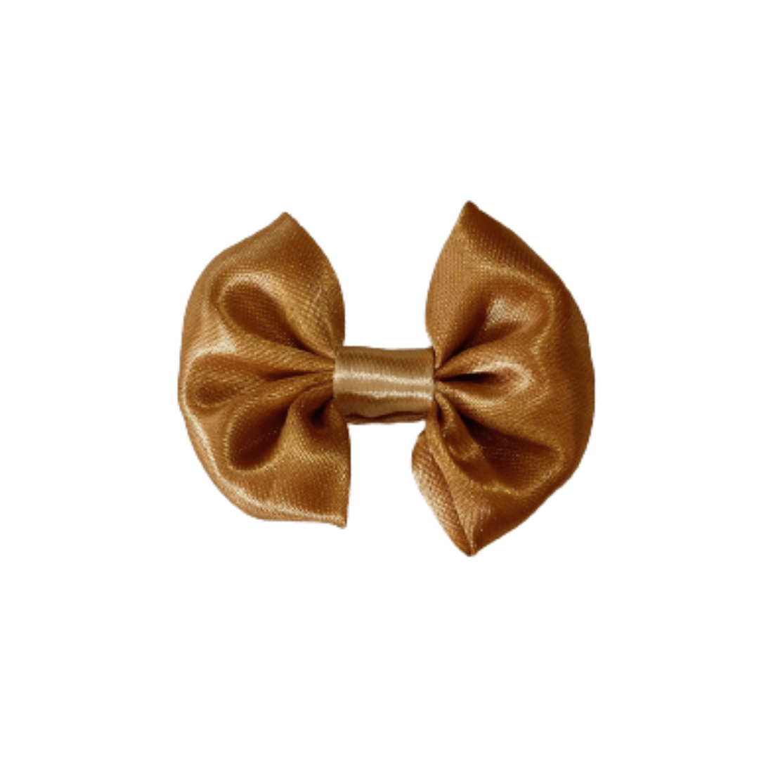 Lacinho para Topete de natal cetim dourado | Animaliê