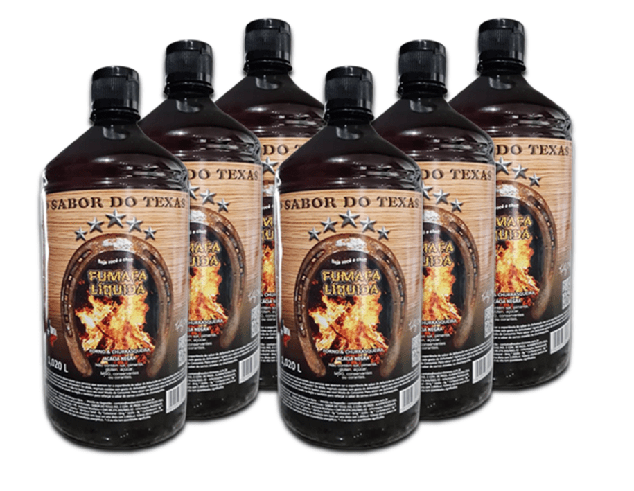 FUMAÇA LIQUIDA ORGÂNICA 1 LITRO COM 6 UNIDADES | O Sabor do Texas