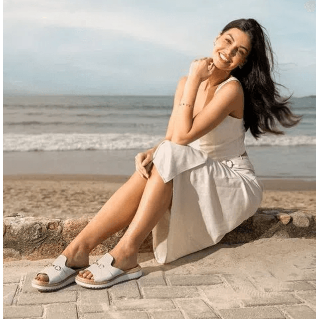Chinelo Feminino em Couro Pegada 233663 | Feira de Calçados