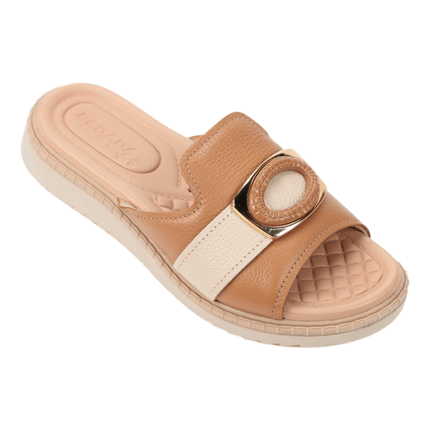 Chinelo Feminino Plataforma Couro Pegada 233667 | Feira de Calçados