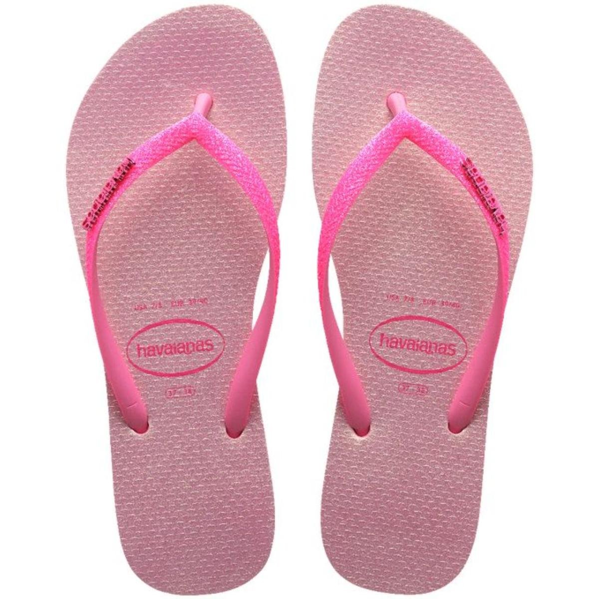 Chinelo Feminino Havaianas Slim Glitter Iridescent | Feira de Calçados
