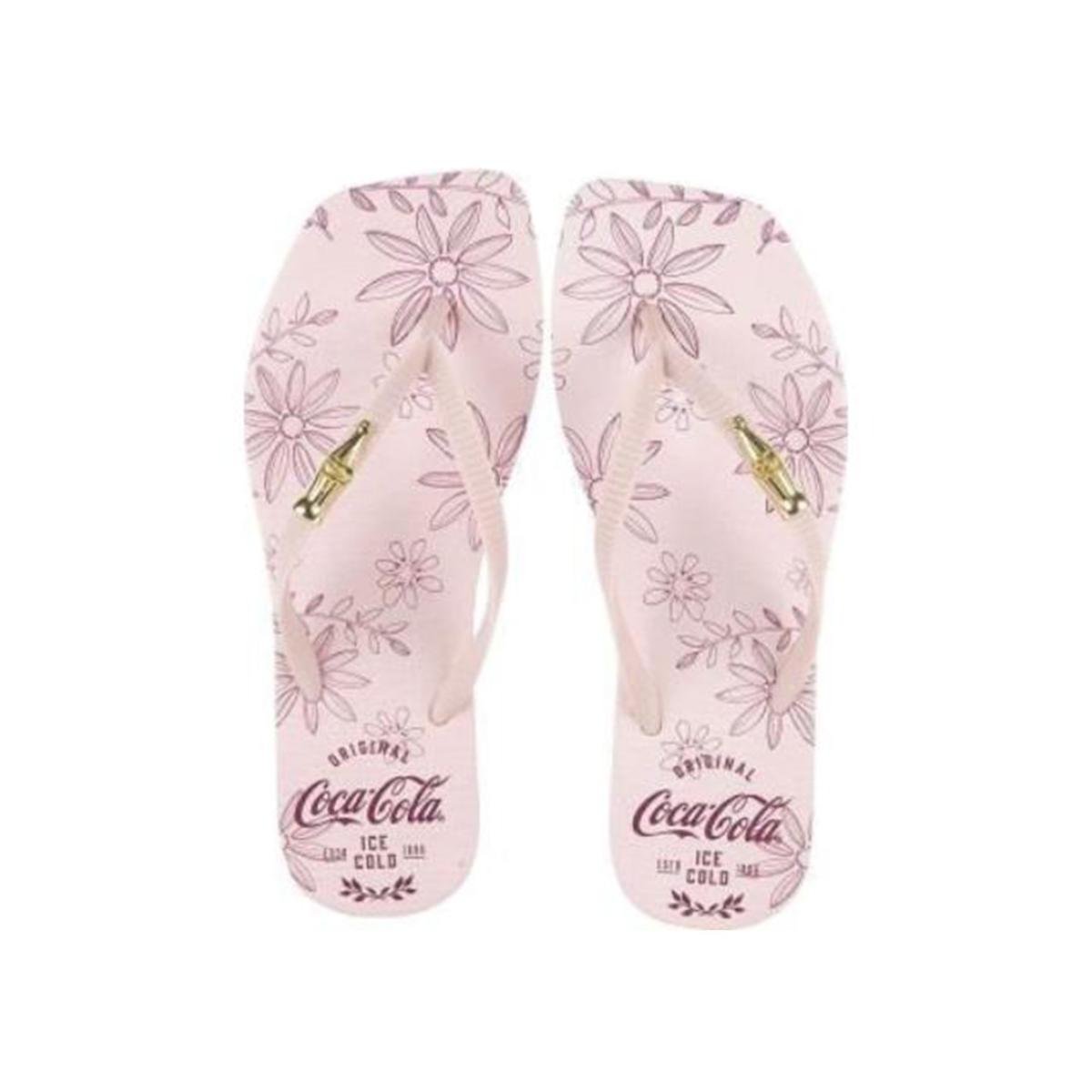 Chinelo Feminino Bico Quadrado Coca-Cola CC4087 | Feira de Calçados