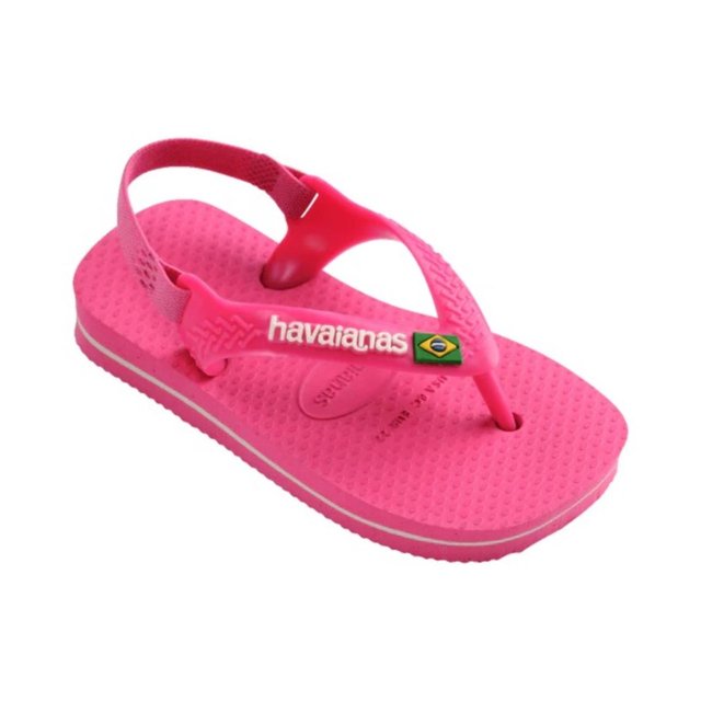 Chinelo Baby Menina Havaianas Logo Brasil | Feira de Calçados