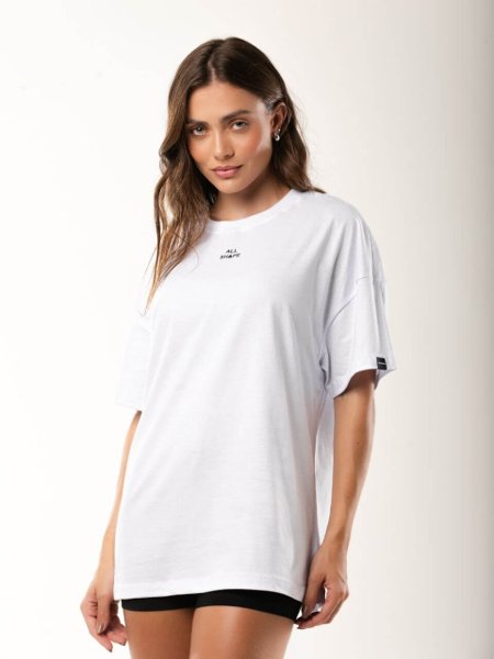 Camiseta de Malha Penteada 100% algodão - Branco | All Shape ® Oficial