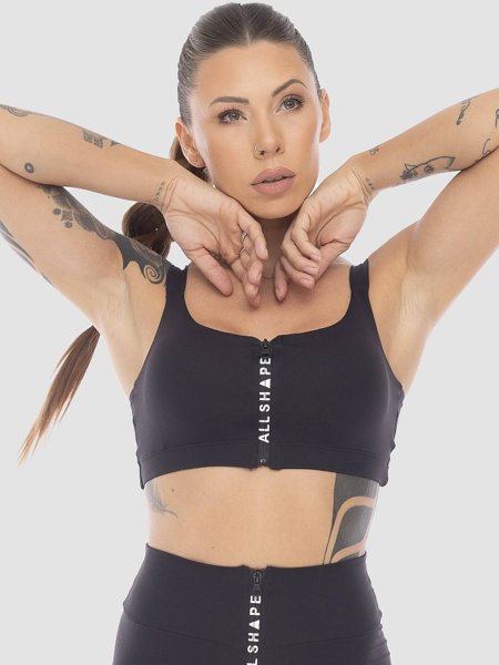 Top com Zíper Personalizado - Preto | All Shape ® Oficial