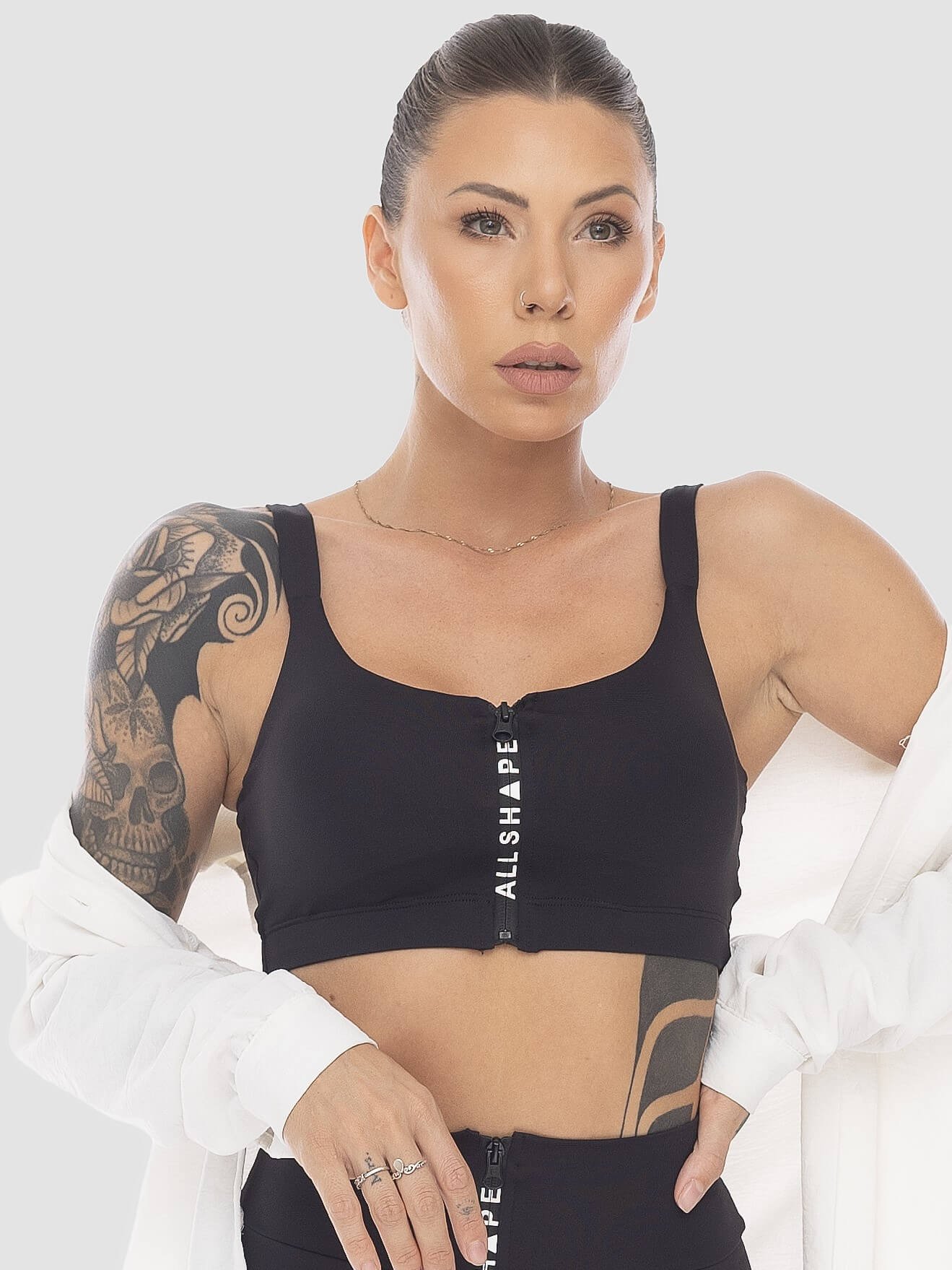 Top com Zíper Personalizado - Preto | All Shape ® Oficial