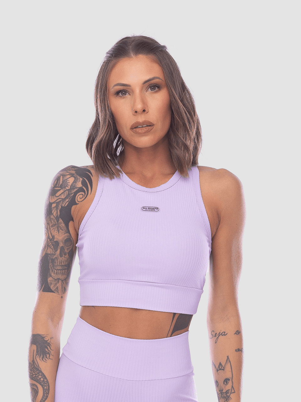 Top RIB Canelado - Lilás | All Shape ® Oficial