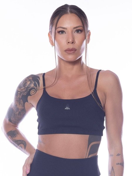 Top Canelado Luxe - Preto | All Shape ® Oficial